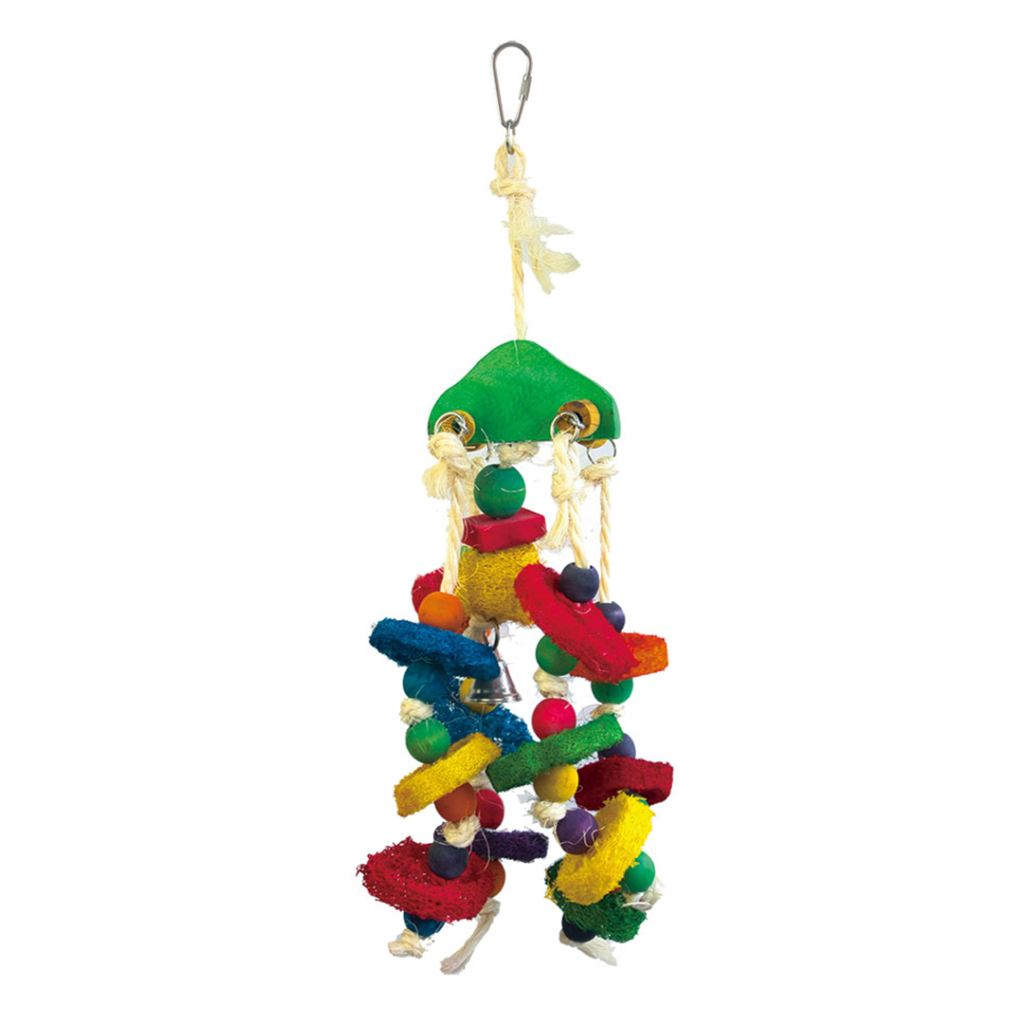 Coloured Bead Disk Mobile Bird Toy | Breeders Secret
