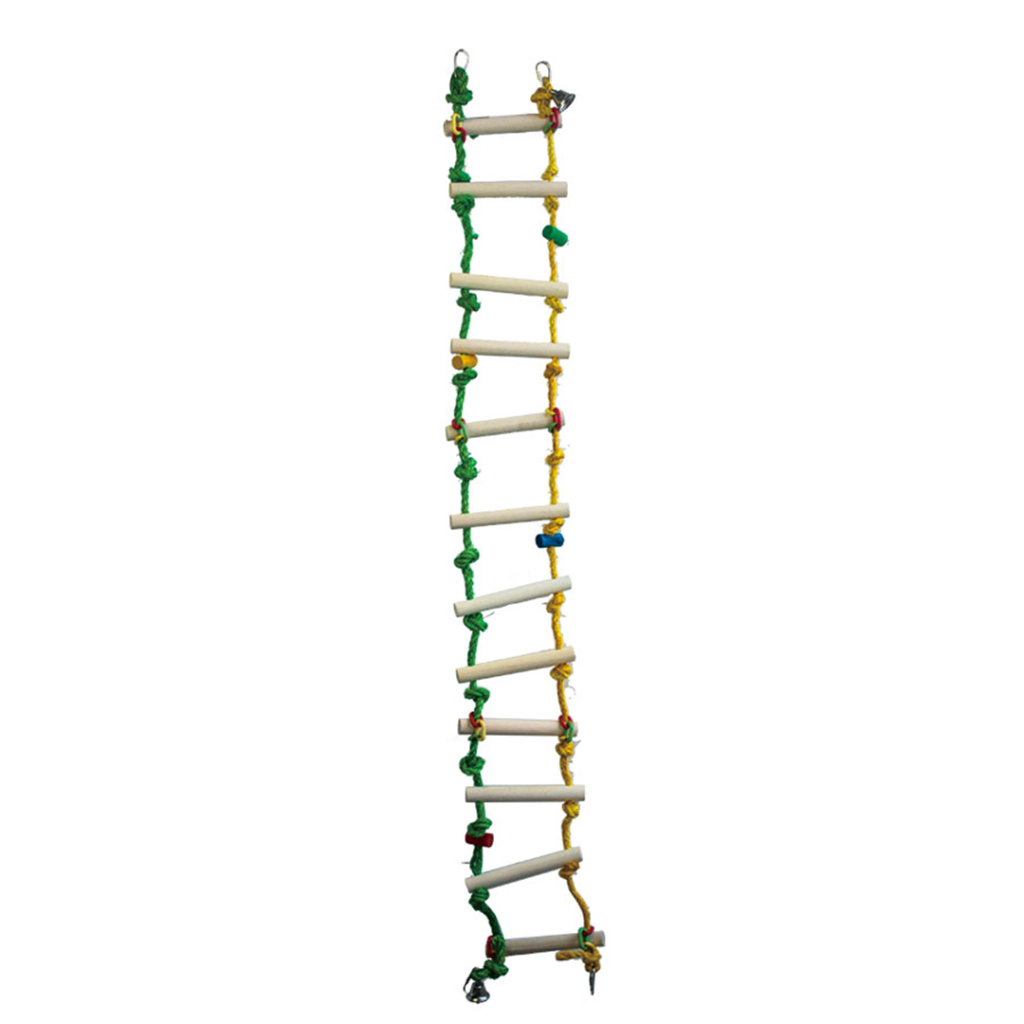 Natural Wood Rope Bird Ladder 100cm | The Bird Specialists