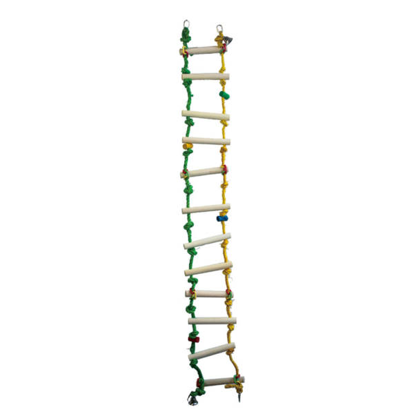 Natural Wood Rope Bird Ladder 100cm | The Bird Specialists