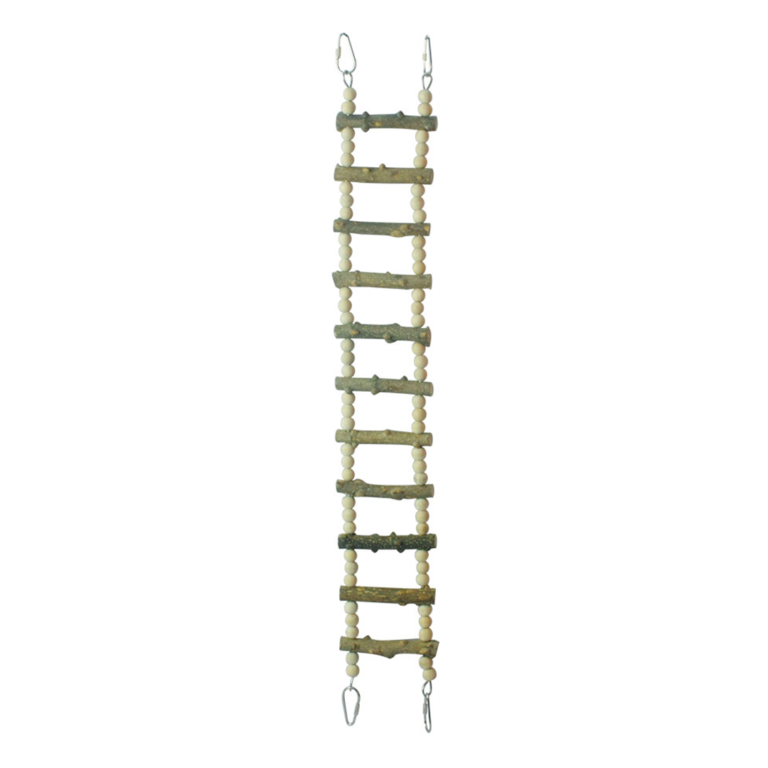 Natural Wood Bead Bird Ladder 64cm | Australia Wide Delivery