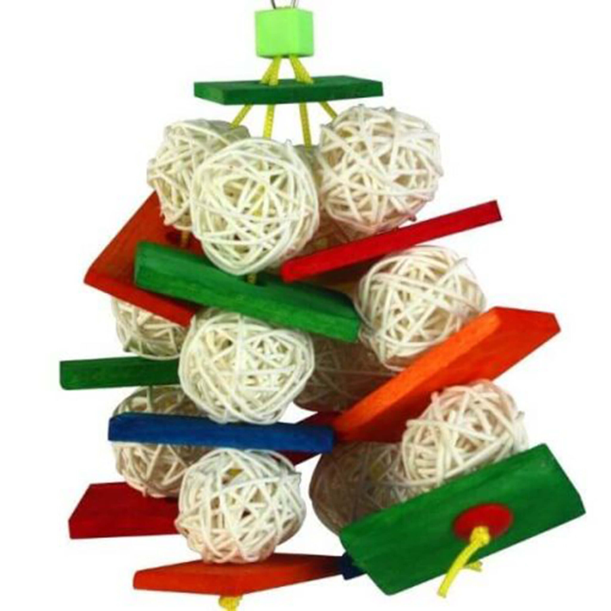 Wicker Balls and Planks Bird Toy | Breeders Secret Products