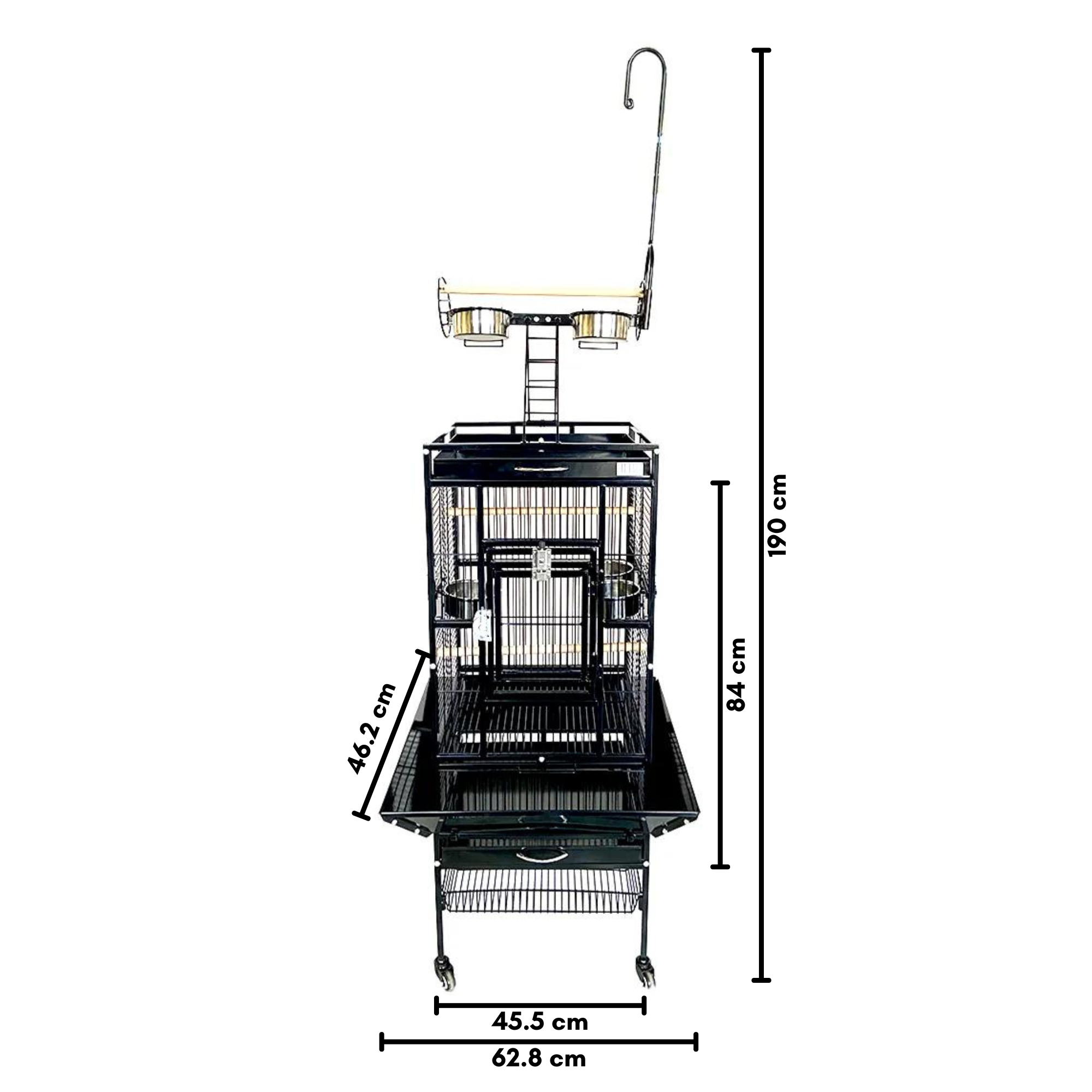 Medium Bird Playground Cage on Wheels | Medium to Large Parrot